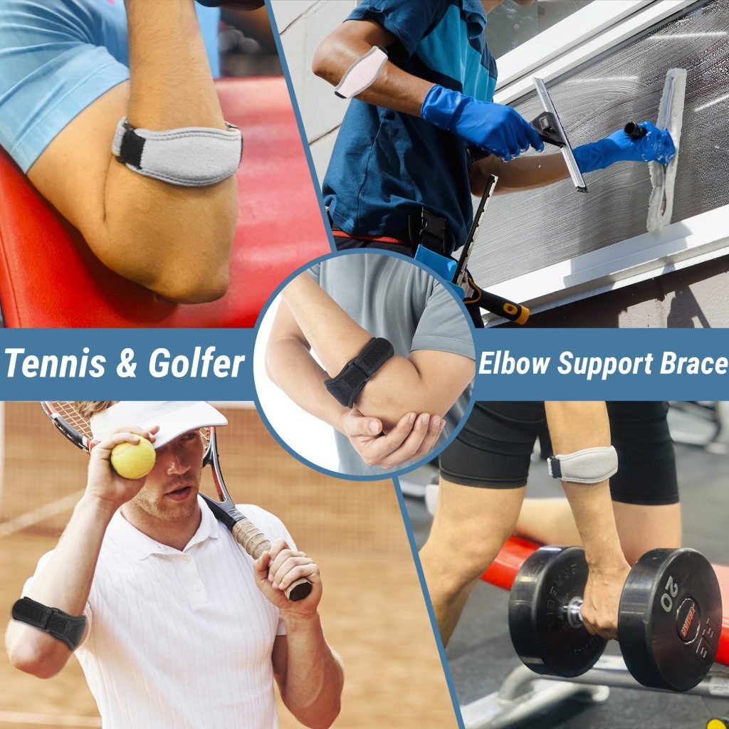 Elbow Compression Wrap Support For Muscle Pain, Sprain | 360 Relief